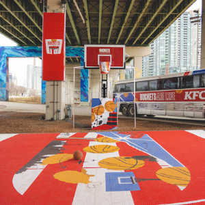 First winterized outdoor basketball court - Maggie J's Fabulous Food Blog