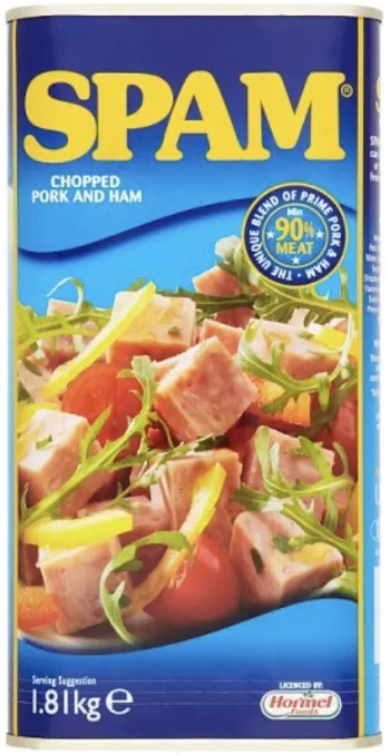 A 4 lb. / 1.8 kg monstercan of SPAM - Maggie J's Fabulous Food Blog
